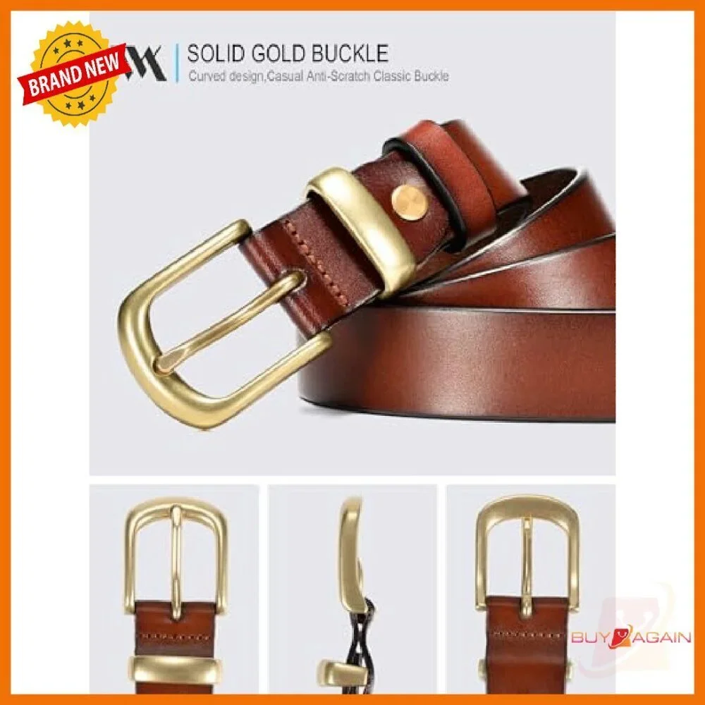 Accessories | Womens 11 Italian Full Grain Leather Belt With Gold ...